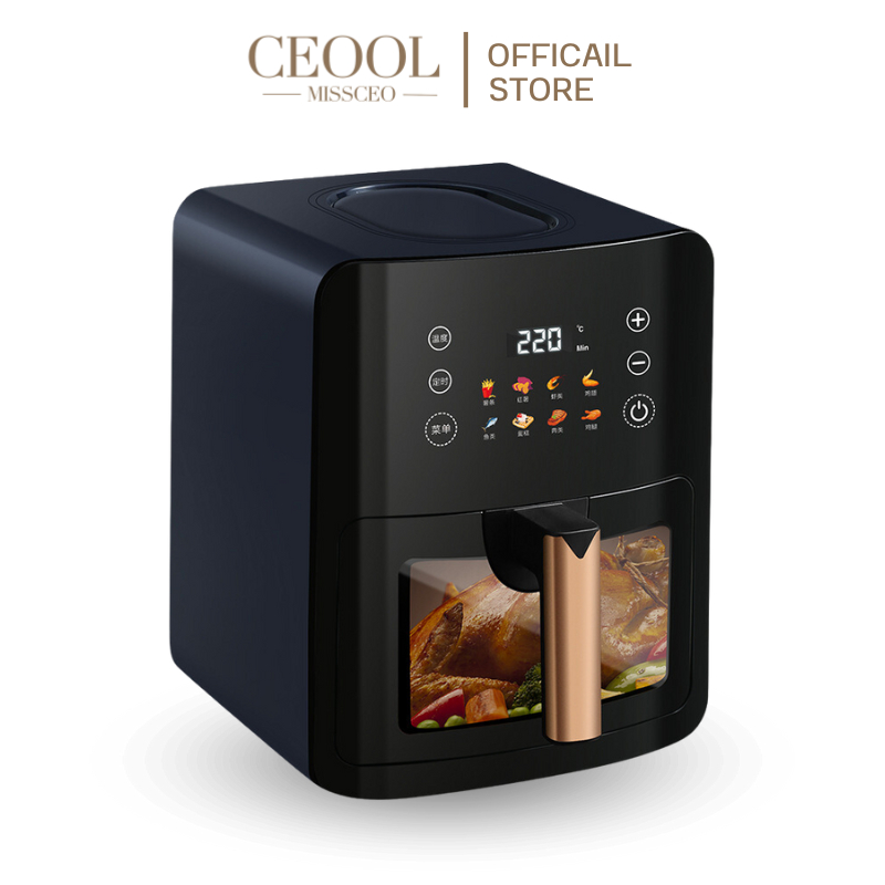 CEOOL หม้อทอดไร้น้ำมัน หม้ออบลมร้อน 6L. Air Fryer | Shopee Thailand