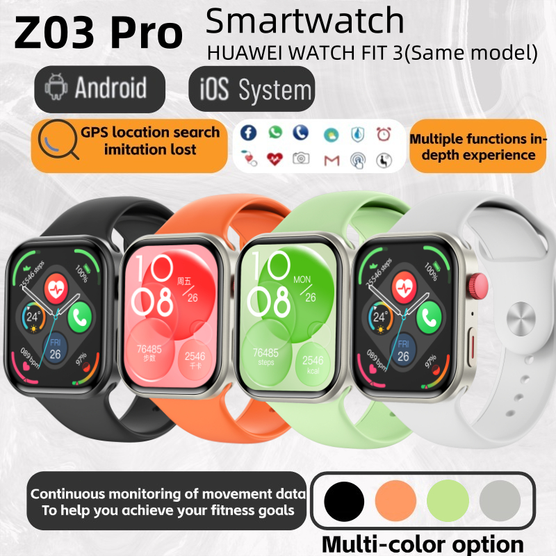 Smart Watch Z03 Pro รุ่นเดียวกัน WATCH FIT 3 นาฬิกาอัจฉริยะ นาฬิกากัน ...