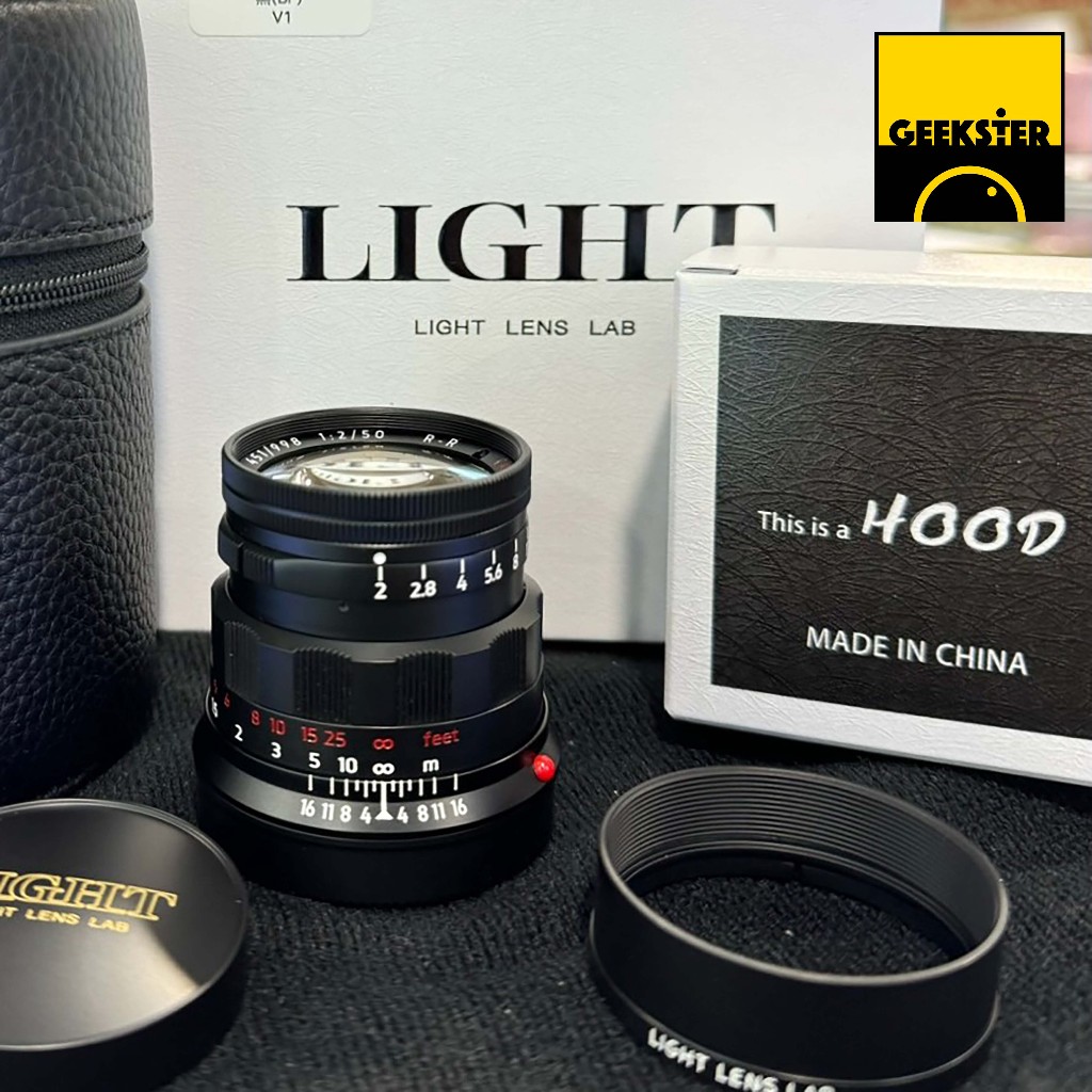 เลนส์ Light Lens Lab 50mm f2 Rigid ของใหม่ Black Paint Gold Brass สีดำ สีทอง Clone ( LLL 50 mm f ...