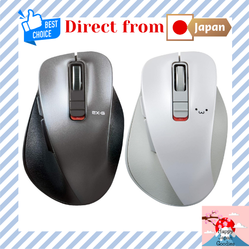 ELECOM Wireless Mouse Bluetooth EX-G Grip of the Ultimate Silent Design 5 Buttons Multi-Pairing ...