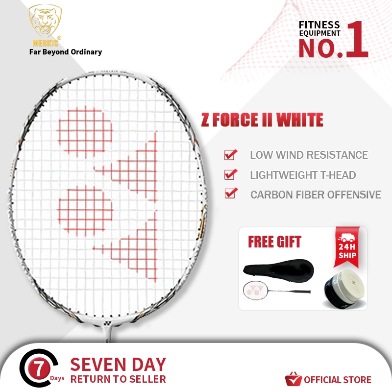 YONEX VOLTRIC Z FORCE II ไม้แบดมินตันสีขาวคาร์บอนเดี่ยว 4U 26 ปอนด์ 83 ...