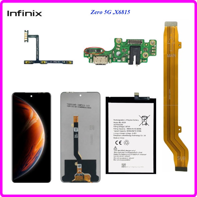 อะไหล่ infinix Zero 5G,X6815,X6815B,สายแพร/หน้าจอ LCD./แบตเตอรี่(BL ...