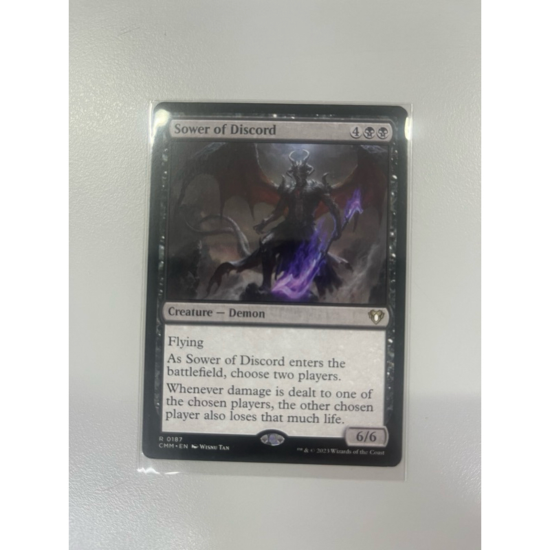 การ์ด MTG Sower of Discord Black Magic the Gathering EDH รุ่น CMM สภาพ ...