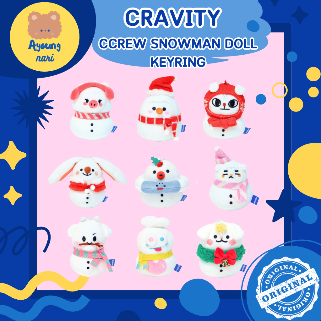 พร้อมส่ง CRAVITY CCREW SNOWMAN DOLL KEYRING ตุ๊กตา พวงกุญแจ Winter ...