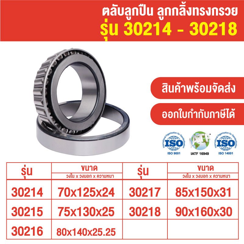 Newfar bearing 30214 - 30218 แบริ่ง ตลับลูกปืนเม็ดเรียว(TAPERED ROLLER ...