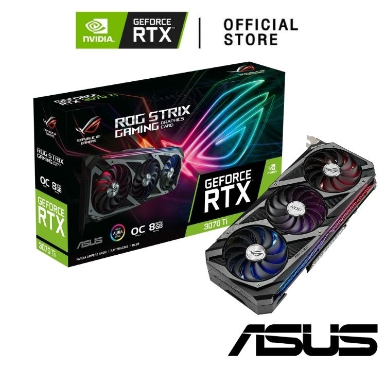 ASUS ROG STRIX GAMING GRFORCE RTX 3070TI OC Edition 8GB GDDR6X buffed ...