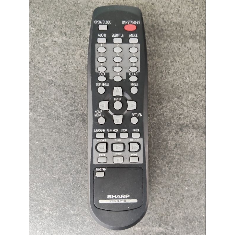 รีโมทเครื่องเล่น Sharp DVD มือสองของแท้ ใช้ได้ปกติ | Shopee Thailand