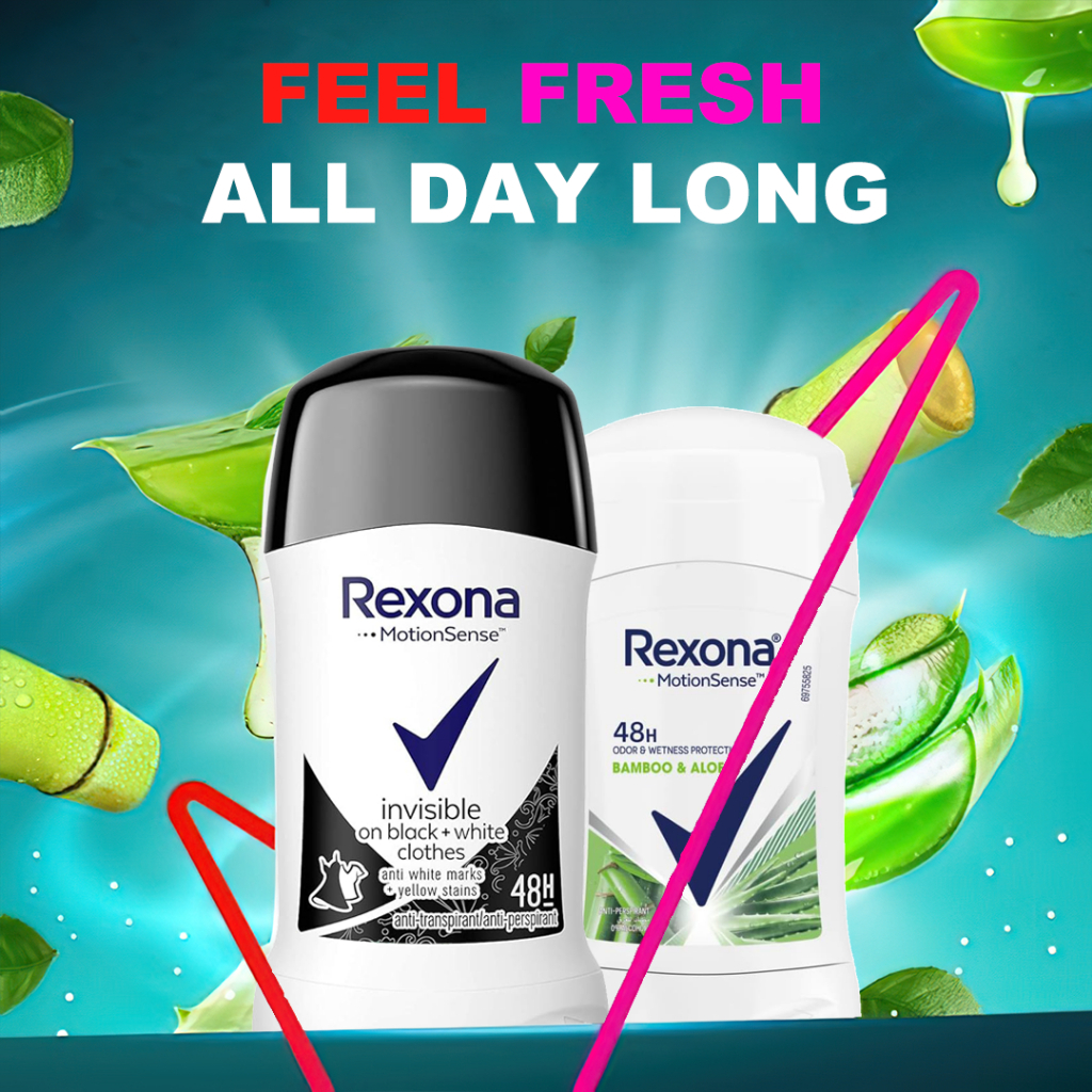 Rexona Women/Men Stick 40ml ระงับกลิ่นกาย 48ชม. สูตรไม่อุดตันรูขุมขน ...