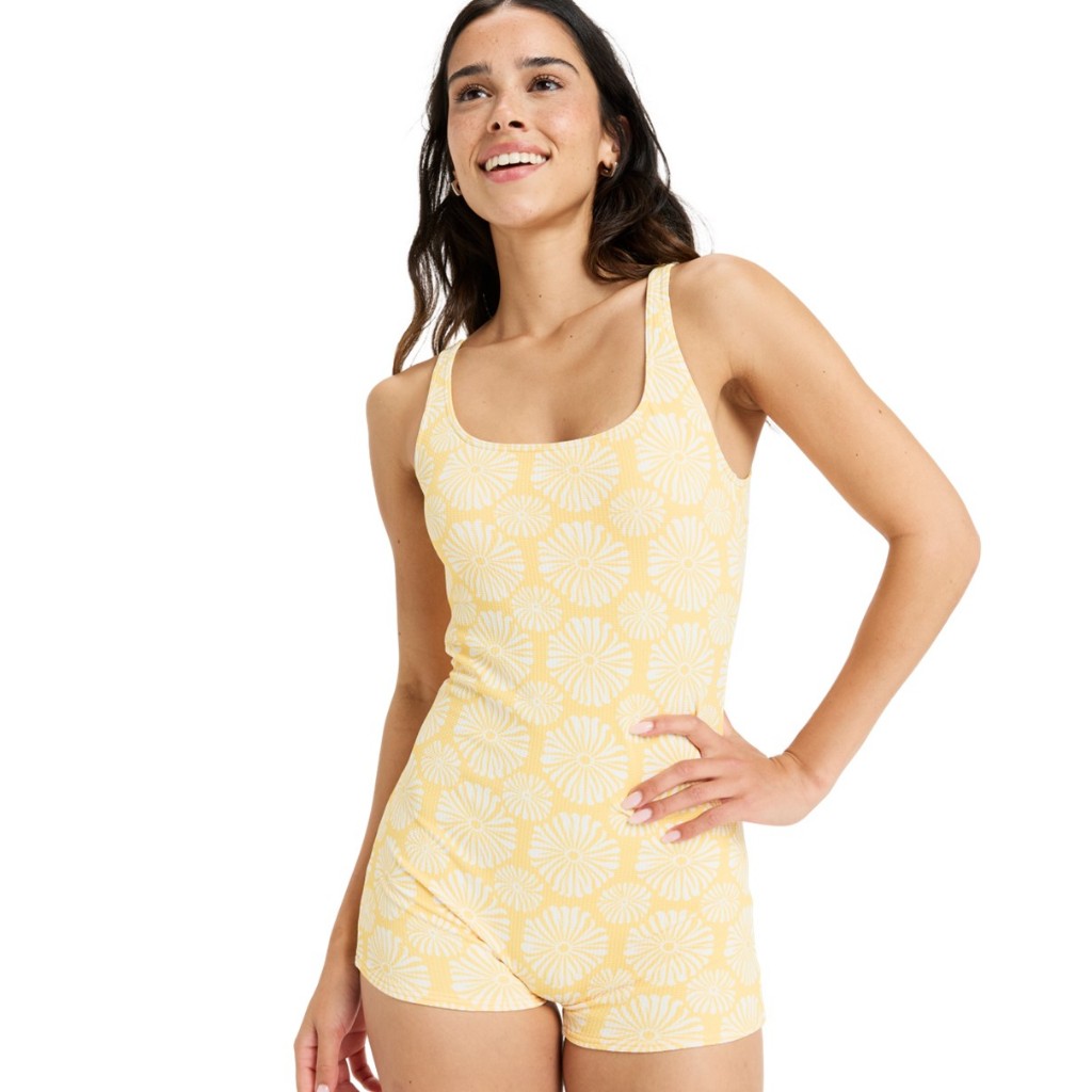 ROXY ชุดว่ายน้ำวันพีซผู้หญิง TROPICAL TILE BOYLEG OP ONE PIECE 251 ...