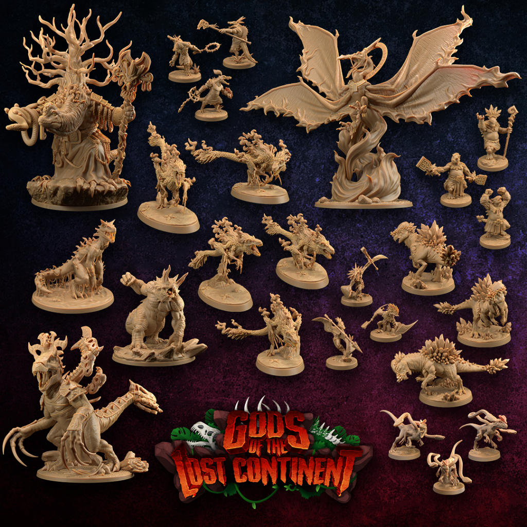 DnD Miniature I Gods of the Lost Continent Iโมเดลบอร์ดเกม (งานเรซิ่นยัง ...