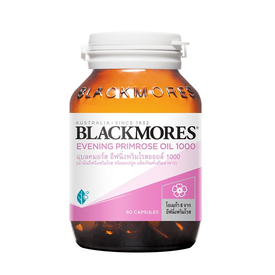 Blackmores Evening Primrose Oil 1000 60 Cap. แบลคมอร์ส พริมโรส | Shopee ...