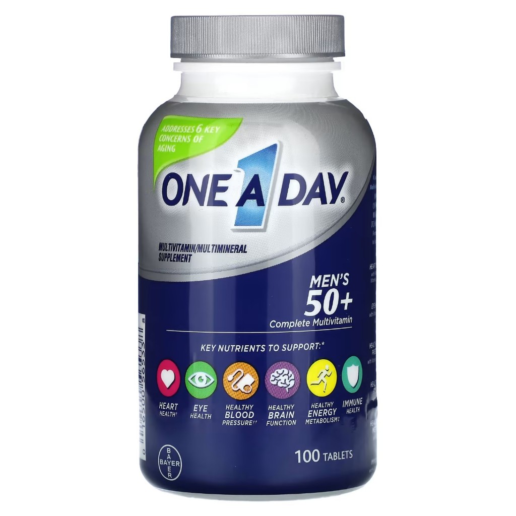 วิตามินรวม One-A-Day, Men's 50+, Complete Multivitamin/Multimineral ...