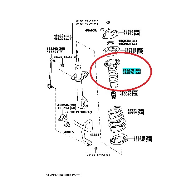 ยางรองสปริงคอยล์ตัวบน ACV51,ASV50 CAMRY 12" (48157-06150) แท้ห้าง ...