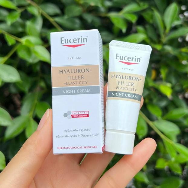 ครีมกลางคืน เติมร่องริ้วรอยลึก ยกกระชับผิว Eucerin Hyaluron Filler ...