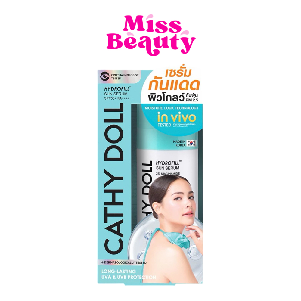 Cathy Doll Hydrofill Sun Serum 2% Niacinamide SPF50+ Pa++++ เคที่ดอลล์ ไฮโดรฟิลล์ ซัน เซรั่ม 10 ...