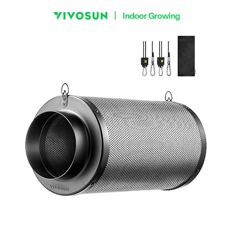 VIVOSUN กรองคาร์บอน Carbon Filter 4/6/8 นิ้ว กรองกลิ่นภายในห้องปลูก ...