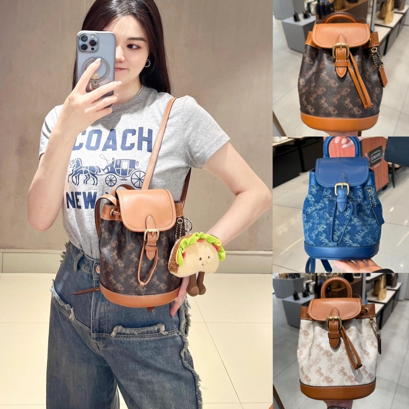 ของแท้ 100%" Coach Harper Mini backpack Fashion ClassicMonogram Logo ...
