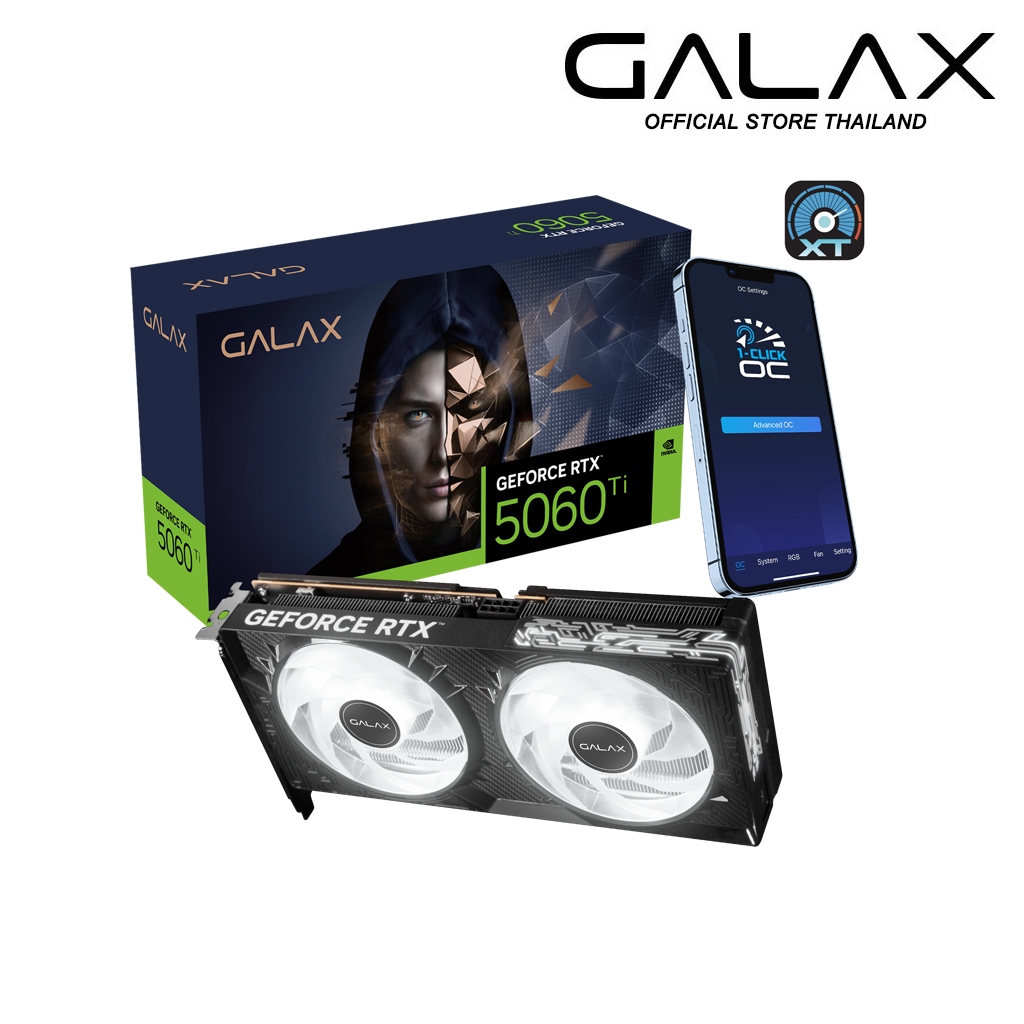 VGA GALAX RTX 5060 TI 1-CLICK OC 16GB GDDR7 128BIT : | Shopee Thailand
