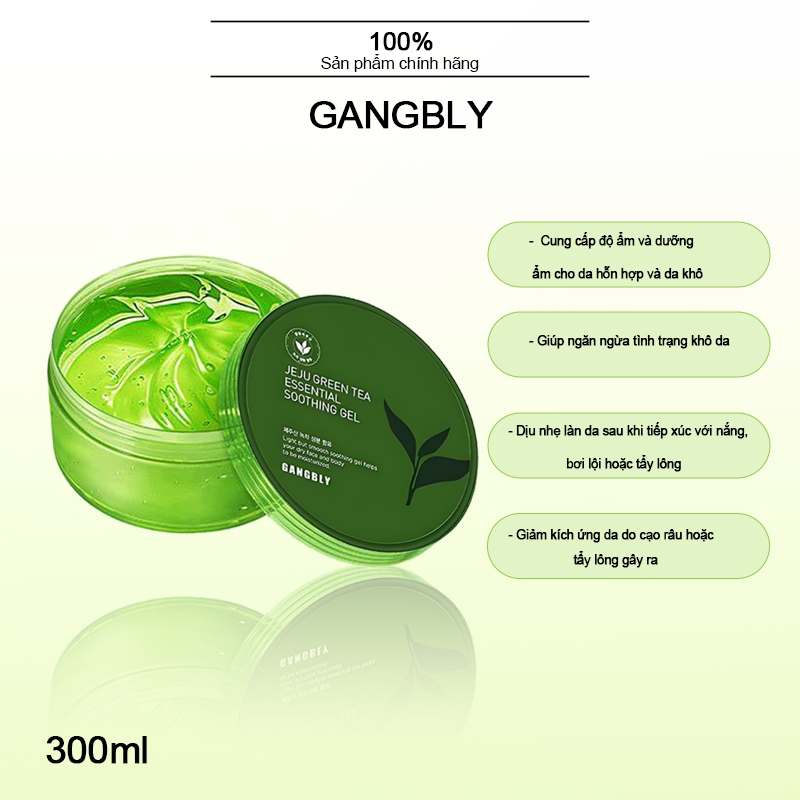 GANGBLY JEJU เจลครีมชาเขียว บำรุงผิวชุ่มชื้น ลด irritation หน้าใส 300ml ...