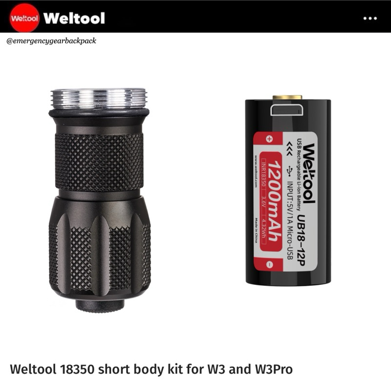 Weltool 18350 short body kit for W3/ W3PRO/T8 /T8 Plus | Shopee Thailand