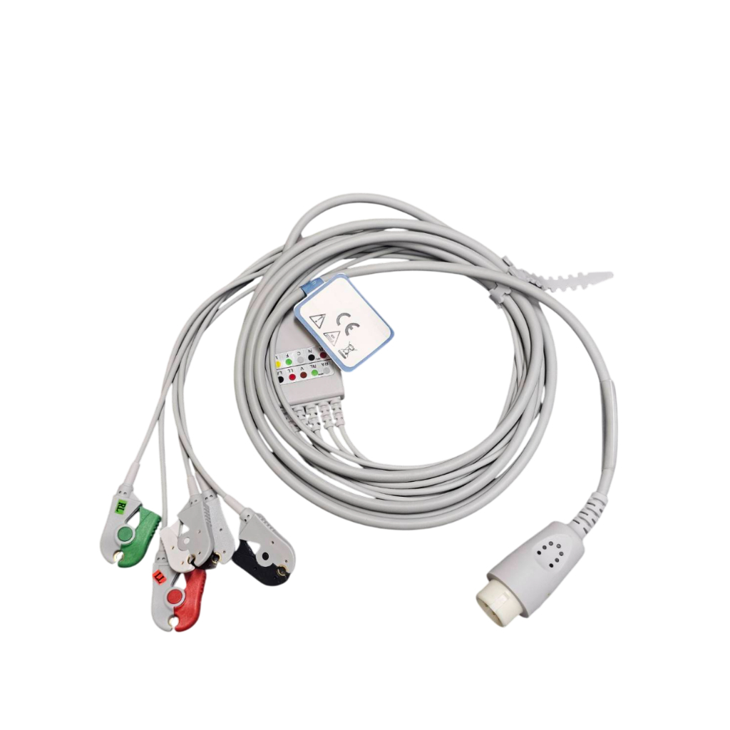 015 - สาย ECG Cable Philips ECG 5 lead onepiece EKG cable clip for ...