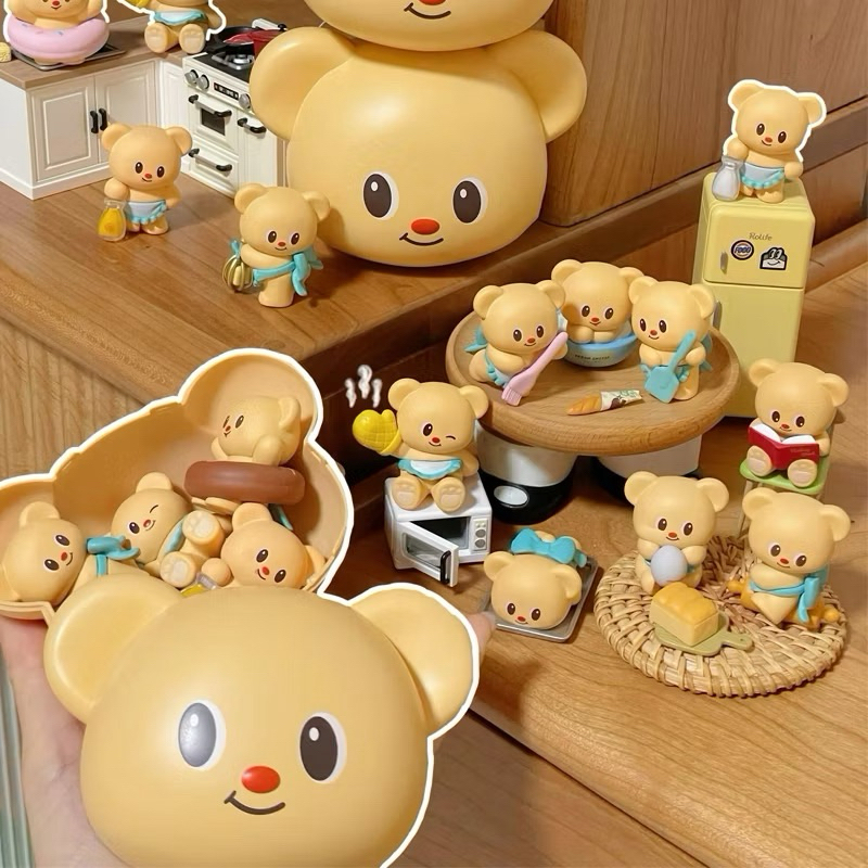 Butterbear Baking Master Bear Head 🍒🍮(แบบจุ่ม 1จุ่ม=3ชิ้น) | Shopee ...