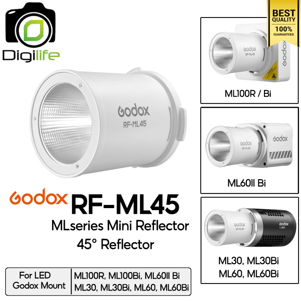 Godox RF-ML45 ML-series Mini Reflector 45° ( Godox Mount ) สำหรับ LED ML100, ML30, ML60, ML60II ...