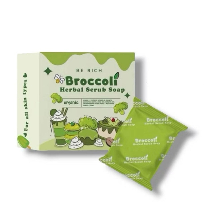 สบู่สครับบล็อคโคลี่ บีริช Berich Broccoli Herbal Scrub Soap 35 g ...