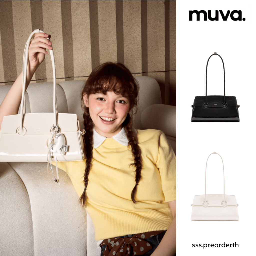 MUVA Cowhide French niche underarm bag ของแท้จากแบรนด์ | Shopee Thailand