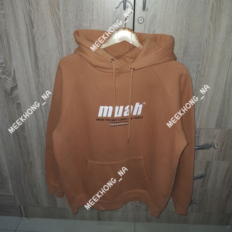 สเวตเตอร์ฮู้ด MUAH MUAH แท้ สภาพดีไม่มีตำหนิสกรีนเต็ม | Shopee Thailand
