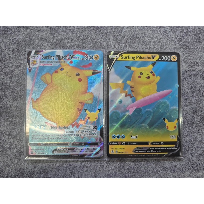 Surfing Pikachu V&VMAX POKEMON TCG | Shopee Thailand