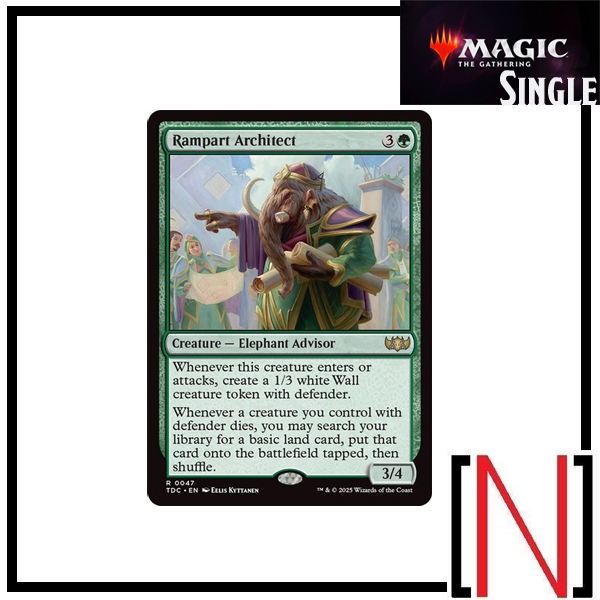 [MTG][Single][TDC] Rampart Architect ระดับ Rare [ภาษาอังกฤษ] | Shopee ...