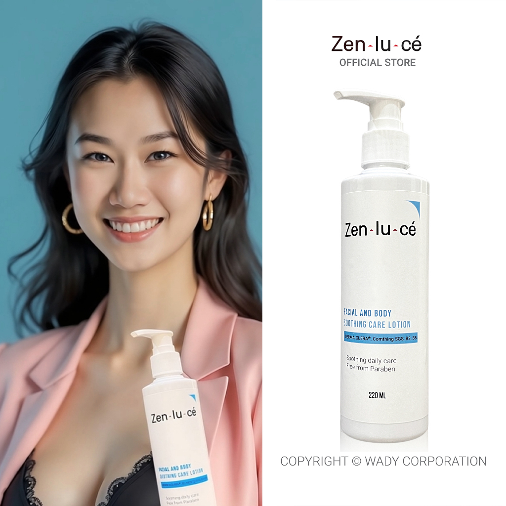 Zenluce Facial and body soothing care lotion 220 mL Original | Shopee Thailand