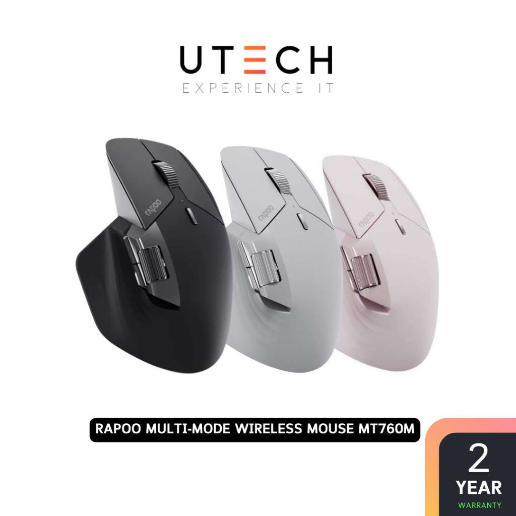 เมาส์ไร้สาย Rapoo Multi-mode Wireless Mouse MT760M by UTECH | Shopee ...