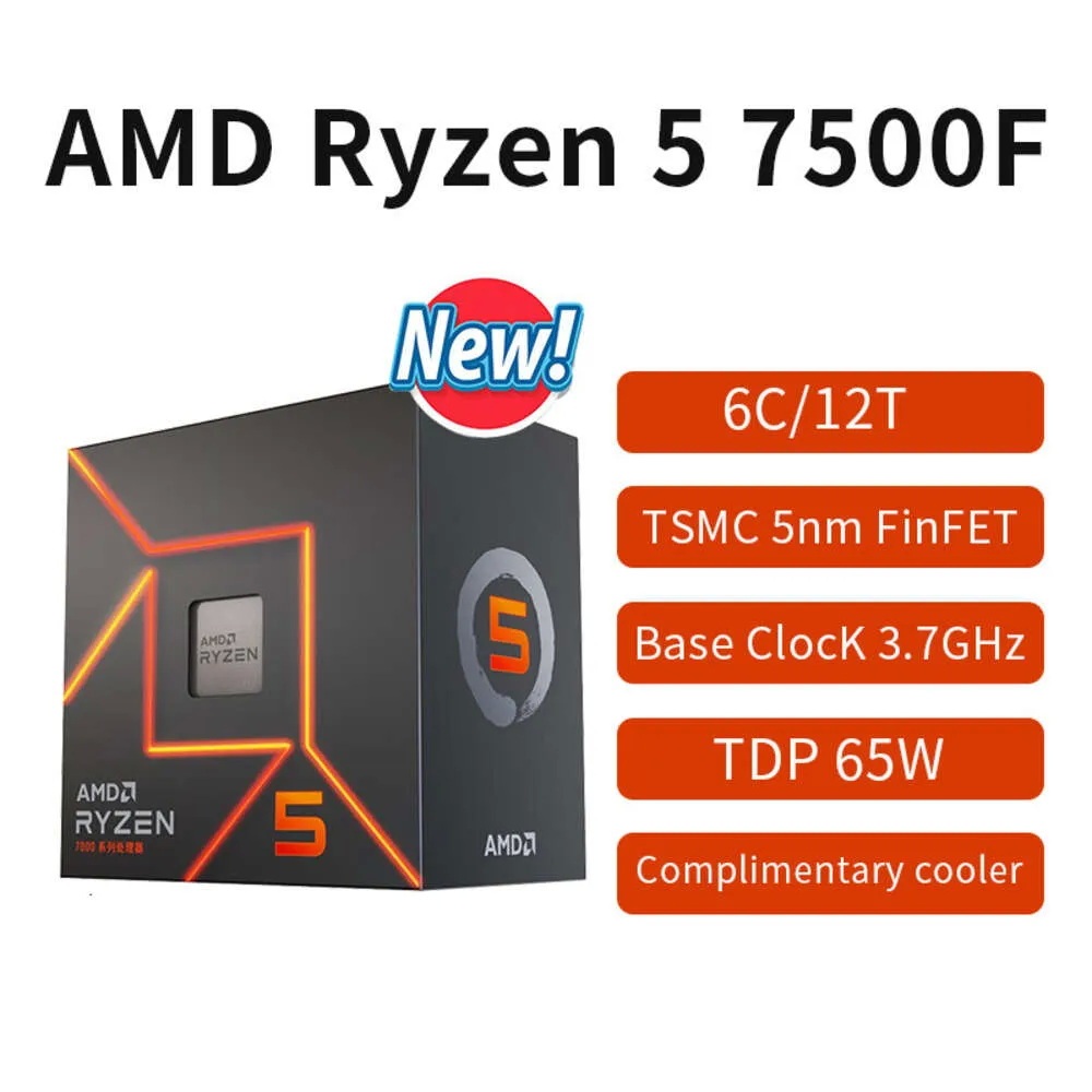 CPU (ซีพียู) AMD RYZEN 5 7500F - 6C 12T 3.7-5.0GHz (AMD SOCKET AM5) | Shopee Thailand