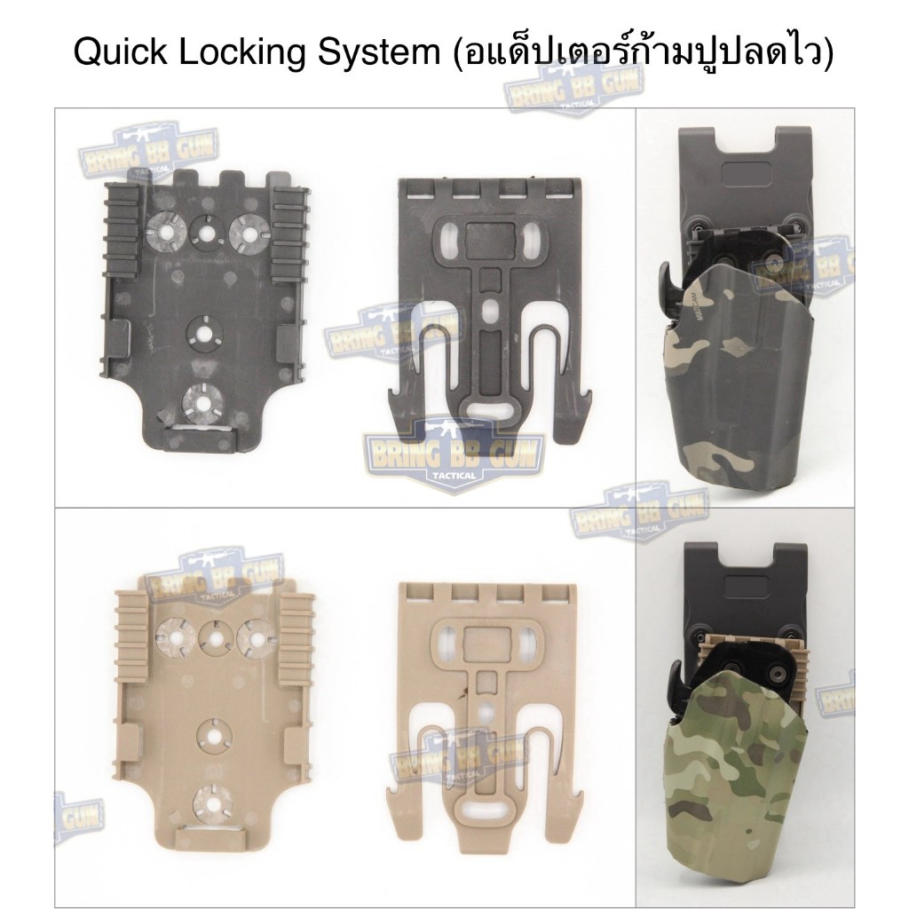 Quick Locking System (QLS) (Adapterก้ามปูปลดไวซองพกนอก) (ชุดอแด็ปเตอร์ ...