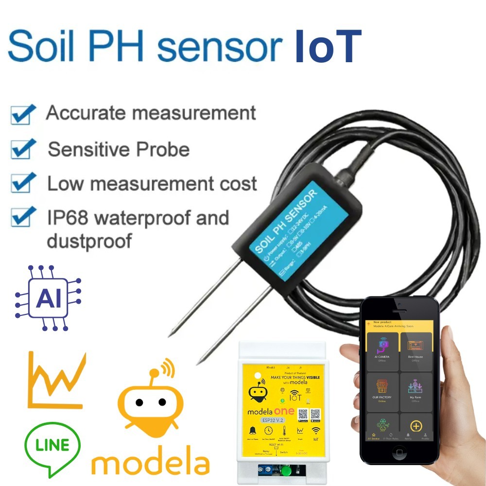 เซนเซอร์วัดค่า pH ในดิน รุ่น RS485 (soli PH sensor) | Shopee Thailand