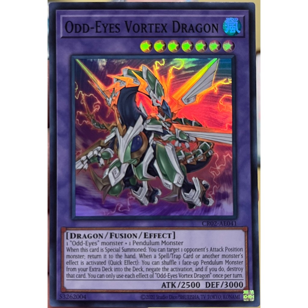 Yugioh Asia-Eng [CR02-AE041] Odd-Eyes Vortex Dragon (Super Rare) การ์ด ...