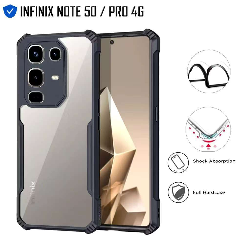 Infinix Note 50X/Infinix Note50S 5Gเคสกันกระแทกขอบสีหลังใสinfinix Note 50 4G/infinix Note 50 Pro ...