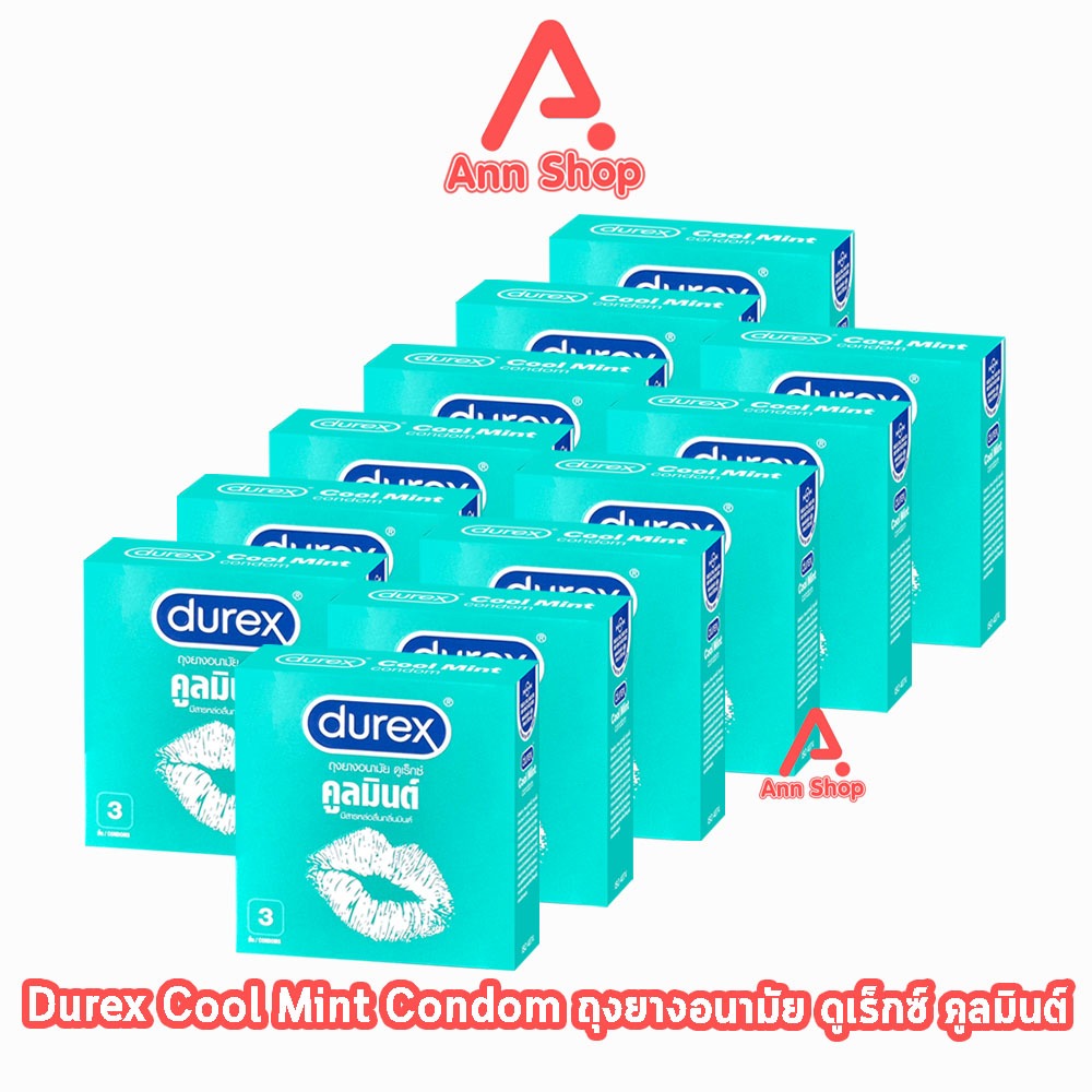 Durex ถุงยางอนามัย ดูเร็กซ์ คลูมินต์ ขนาด 52.5 มม. บรรจุ 3 ชิ้น [12 ...