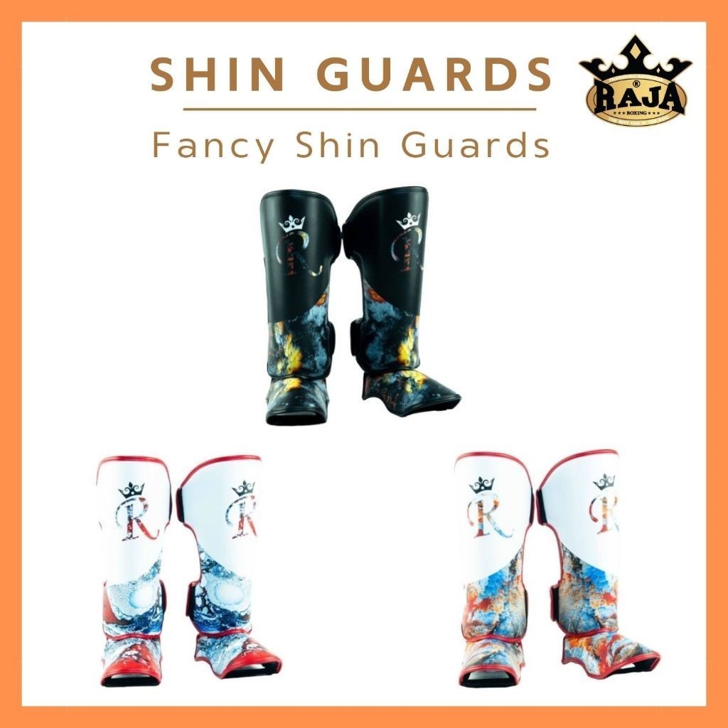 สนับแข้ง สนับแข้งลาย แฟนซี สกรีนพิเศษ สวยๆ ลายทะเล ท้องฟ้า RAJA BOXING ...