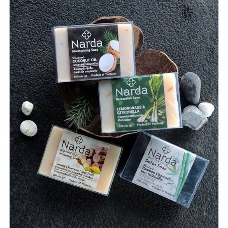 east Narda soap สบู่นารดา สูตรไวท์เทนนิ่ง ทานาคา /น้ำมันมะพร้าว 100 ...