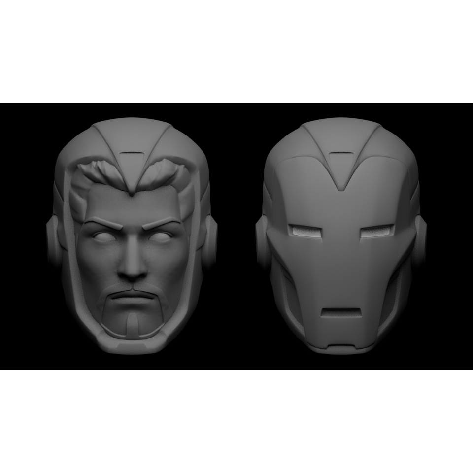 Ironman & Tony Stark - Headsculpt for Action Figures 3D print model ...