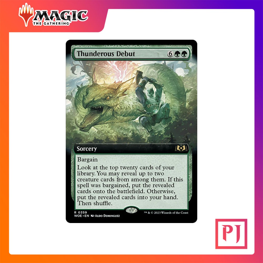 [MTG] Thunderous Debut (Extended Art) [LCI] [GREEN] [RARE] [NORMAL ...