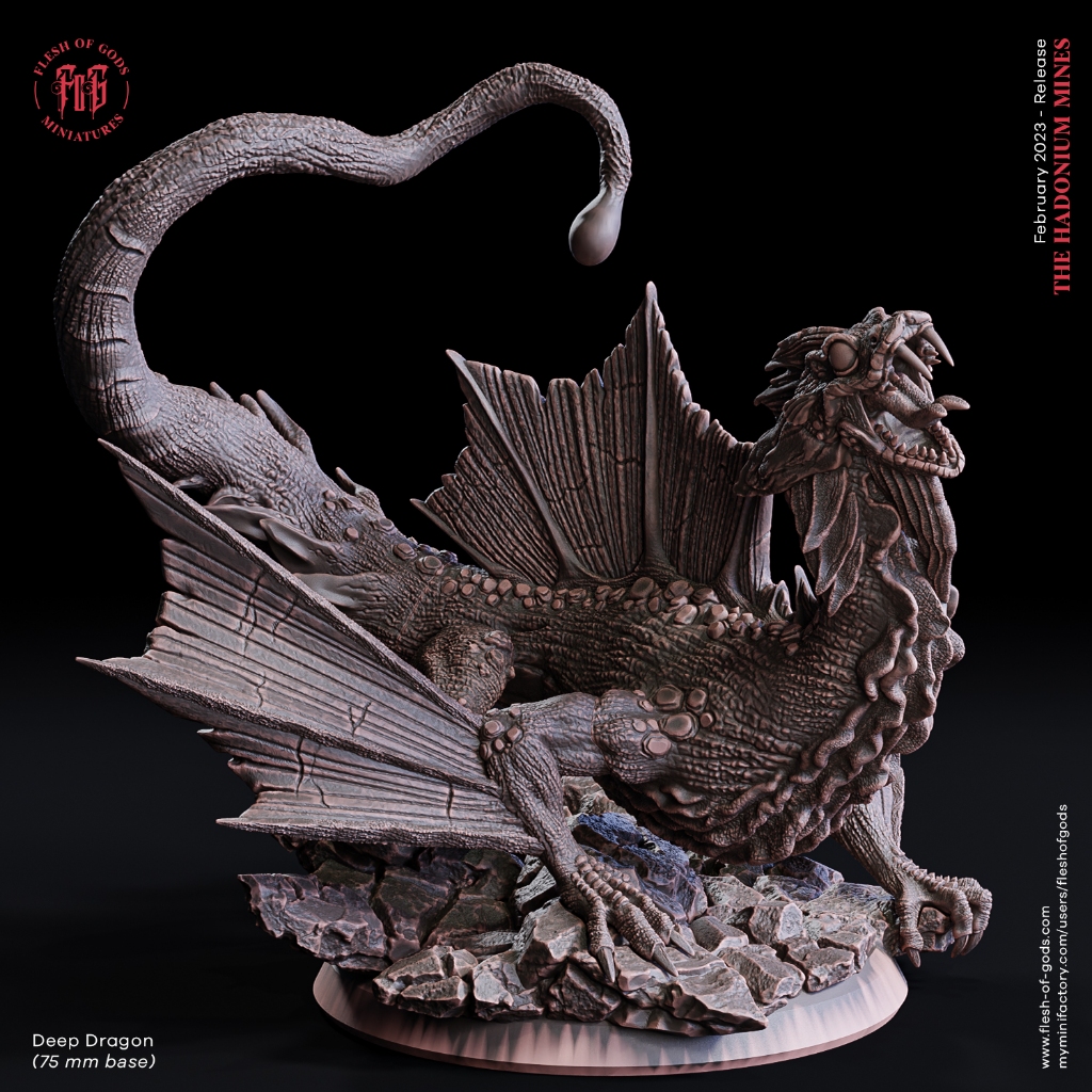 [The Hadonium Mines] - Deep Dragon - โมเดลสำหรับ DnD miniature,[Made to ...
