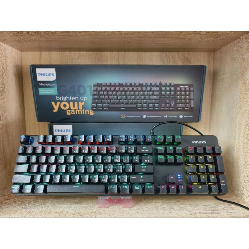 คีย์บอร์ดแป้นพิมพ์ Philips momentum g401 mechanical | Shopee Thailand