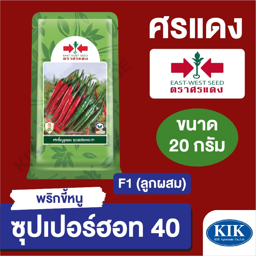เมล็ดพันธุ์ ศรแดง BIG พริกขี้หนู ซุปเปอร์ฮอท40 EBS (ซอง) ขนาด 20 กรัม | Shopee Thailand