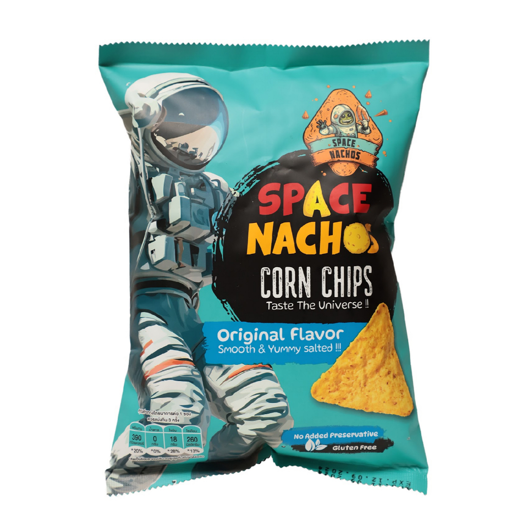 Space Nachos Corn Tortillas Chip- Original Flavor(ขนมคอร์นชิพส์- รสออริ ...