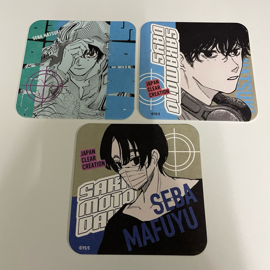 (พร้อมส่ง) Sakamoto days from JUMP Shop - Art coaster แผ่นรองแก้ว Seba ...