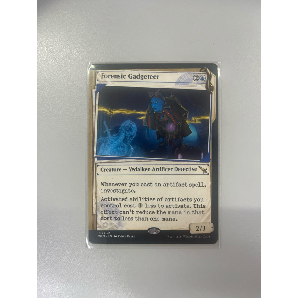 การ์ด MTG Forensic Gadgeteer Blue Magic the Gathering EDH รุ่น MKM สภาพ ...
